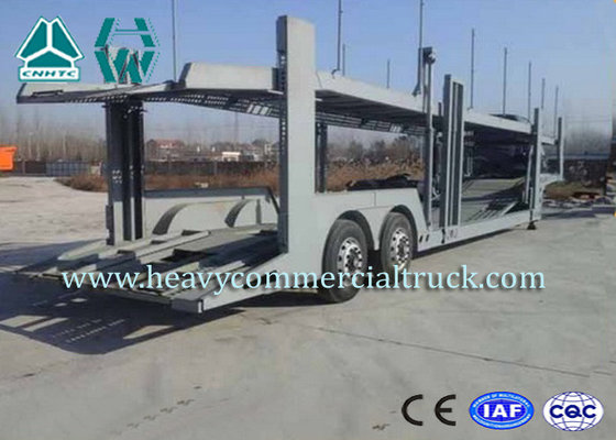 2 Layer Skeletal Structure Auto Transport Trailer With Hydraulic Cylinder