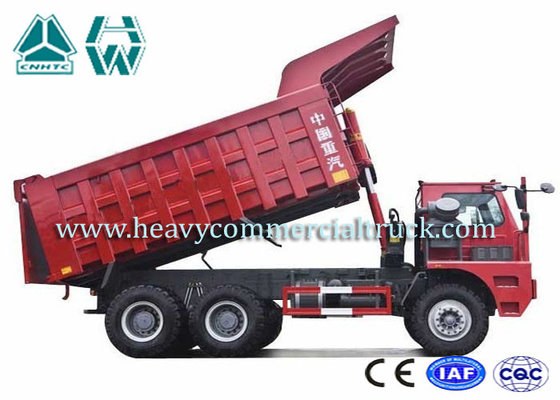 Electric Control 70 Ton Mining Dump Truck HOWO Sinotruk Low Fuel Consumption