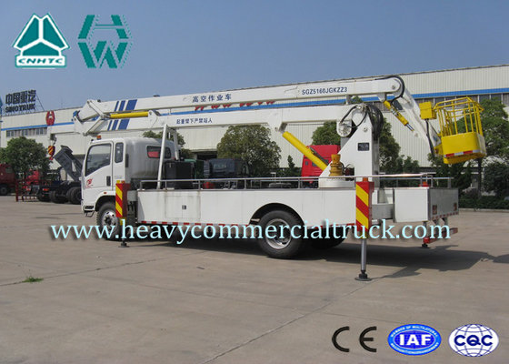 Drive System Curved Arm Hydraulic Platform Truck 190HP SINOTRUK
