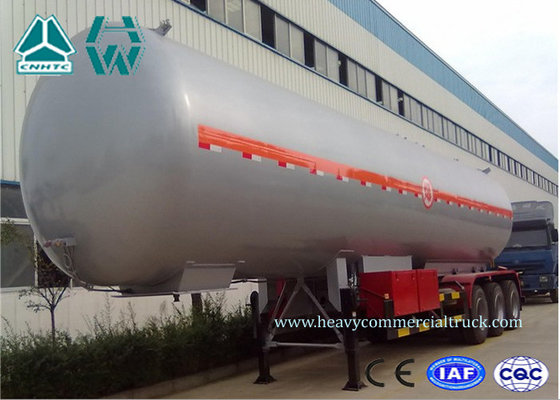 Customized Logo Diesel Fuel Lpg Tank Trailer 200,000 Liters , Round Shape