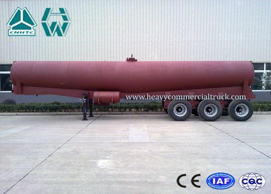 6mm Steel Sheet Cement Tanker Trailer 3 Axle , Low Density Cement Powder Trailer