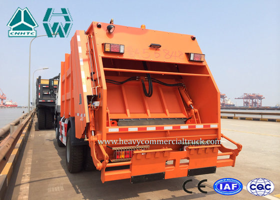 6 - 12 CBM HOWO 4 X 2 Garbage Compactor Trucks With Hydraulic Cylinder , 10 Forwards Gearbox