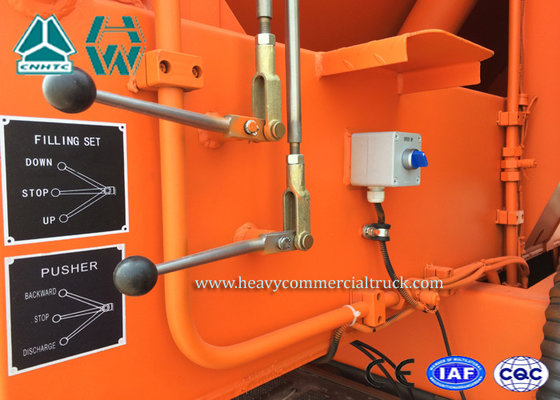 6 - 12 CBM HOWO 4 X 2 Garbage Compactor Trucks With Hydraulic Cylinder , 10 Forwards Gearbox
