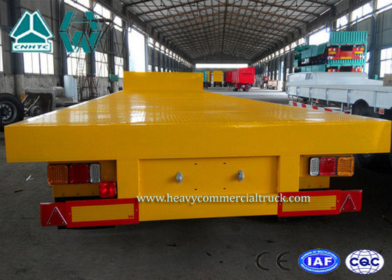 Tri - Axle Semi Low Bed Trailer 100 Ton For Transport Heavy Equipment , Carbon Steel