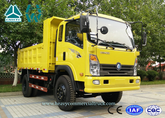 Yellow CDW 4 X 2 Mining Dump Truck 4 Ton With Extended Cabin Diesel Engine
