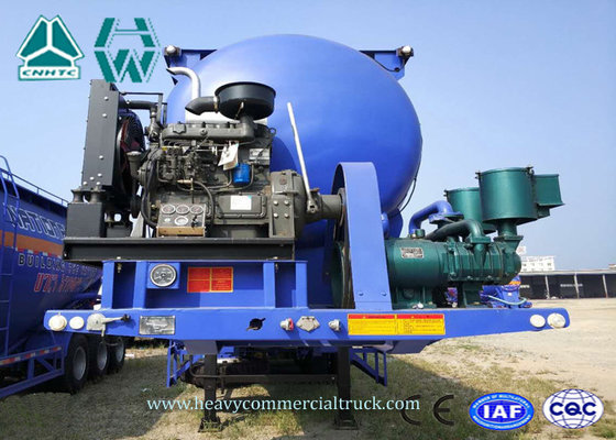 Tri Axle Dry Bulk Cement Tank Semi Trailer 30 Tons Heavy Capacity V Type