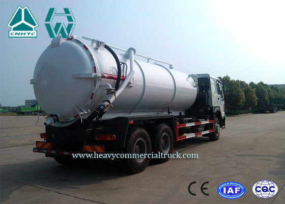 12 Cbm 6X4 Manual Diesel Sewage Pump Truck , Sewage Vacuum Truck