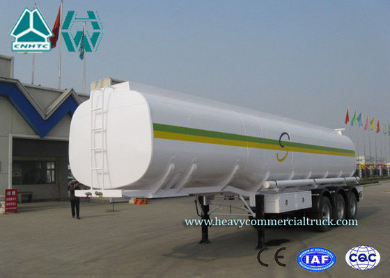 Sinotruk Howo Carbon Steel Tri - axle crude oil trailers One Compartment Emergency Valve