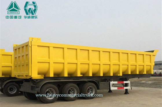 24 Cbm Dump Tipper Semi Trailer 24 Cubic Meter Volume With Customized Logo