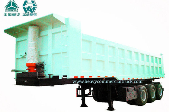 24 Cbm Dump Tipper Semi Trailer 24 Cubic Meter Volume With Customized Logo