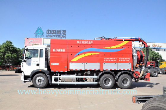 Professional T5G Sewage Pump Truck , Sewer Cleaning Truck Large Capacity