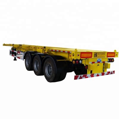 3 Axle Container Low Bed Semi Trailer Extra Durability Designed I Beam