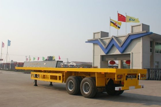3 Axle Container Low Bed Semi Trailer Extra Durability Designed I Beam