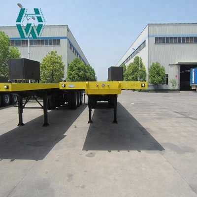 Mechanical Suspension Low Bed Semi Trailer Complete Chassis Sand Blasting