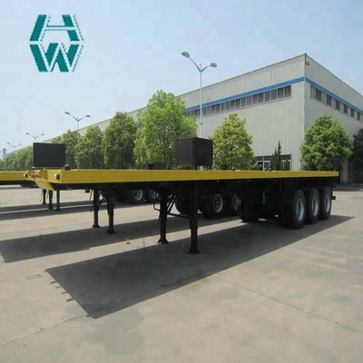Mechanical Suspension Low Bed Semi Trailer Complete Chassis Sand Blasting