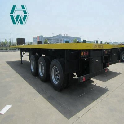 Mechanical Suspension Low Bed Semi Trailer Complete Chassis Sand Blasting