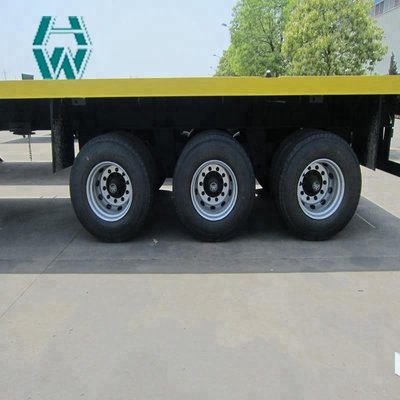 Mechanical Suspension Low Bed Semi Trailer Complete Chassis Sand Blasting