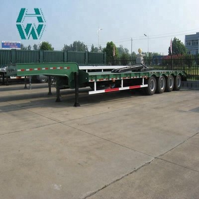 Multi Axles Low Bed Semi Trailer For Highway Construction Equipment