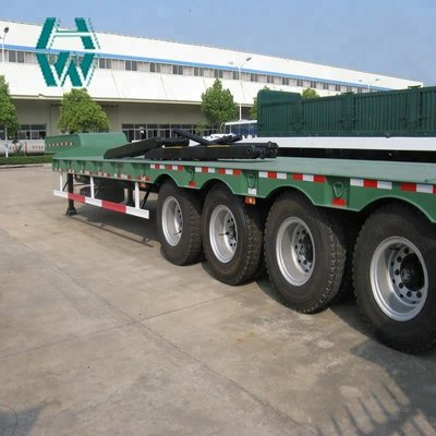 Multi Axles Low Bed Semi Trailer For Highway Construction Equipment
