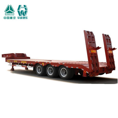Tri Axle Drop Deck Gooseneck Low Bed Semi Trailer For Various Steel Transportation