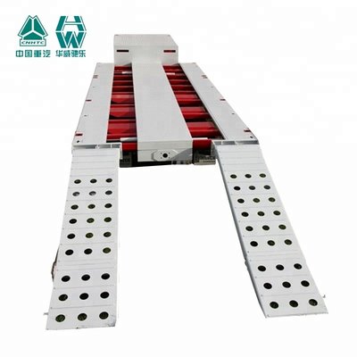 Air Suspension Lowboy Equipment Trailers , OEM Service Semi Trailer Low Bed