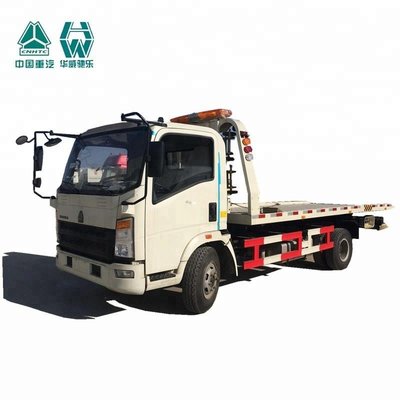 LHD Flat Bed Wrecker Tow Truck For Moving Indisposed Motor Vehicles 7600X2500X2650mm