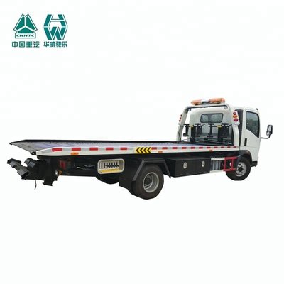 LHD Flat Bed Wrecker Tow Truck For Moving Indisposed Motor Vehicles 7600X2500X2650mm