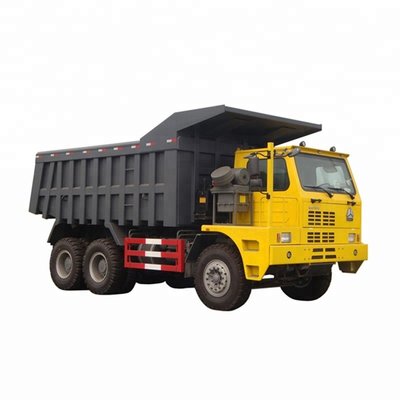 Manual Transmission Type Mining Tipper Truck / Yellow Sinotruk Howo 6x4 Dump Truck