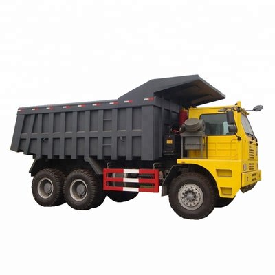 Manual Transmission Type Mining Tipper Truck / Yellow Sinotruk Howo 6x4 Dump Truck