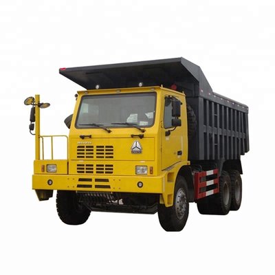 Manual Transmission Type Mining Tipper Truck / Yellow Sinotruk Howo 6x4 Dump Truck