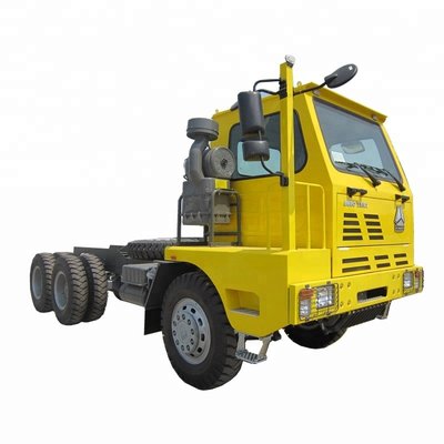 Manual Transmission Type Mining Tipper Truck / Yellow Sinotruk Howo 6x4 Dump Truck