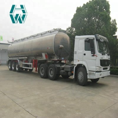 3 Axles Fuel Tank Semi Trailer Monoblock Cylinder Type With Goose Neck