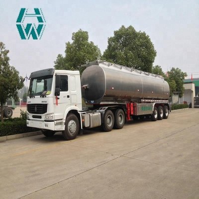 3 Axles Fuel Tank Semi Trailer Monoblock Cylinder Type With Goose Neck
