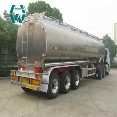 3 Axles Fuel Tank Semi Trailer Monoblock Cylinder Type With Goose Neck