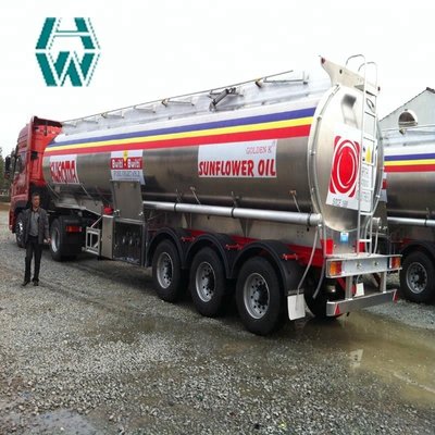 Semi Triple Axle Trailer / Multichannel Stainless Steel Tank Trailer