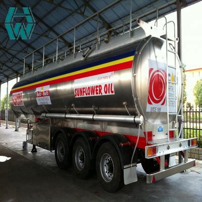 Semi Triple Axle Trailer / Multichannel Stainless Steel Tank Trailer