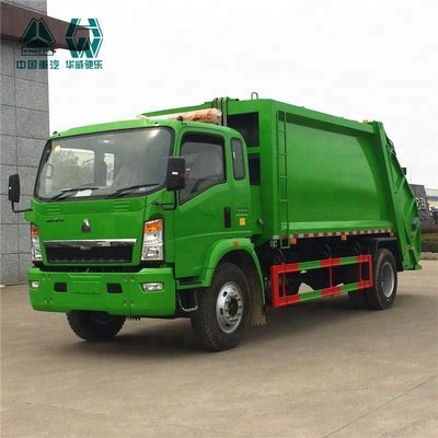 HOWO 4x2 10 CBM Garbage Compactor Trucks For Waste Collection 78500X2400X3150