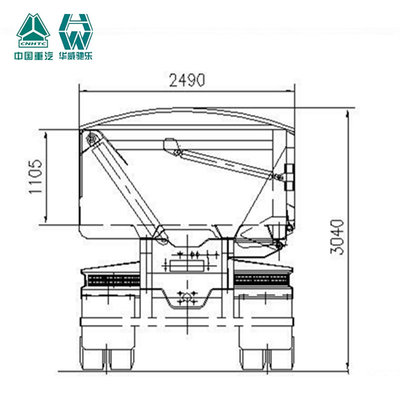 Compact Structure Tipper Semi Trailer With Steel Body Q345B Frame 40000kgs