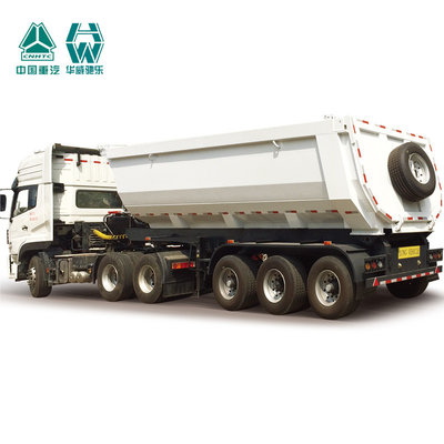 Hydraulic System Side Tipper Trucks , Tipping Chassis Trailers 40T Payload