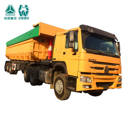 Tri Axles U Shape Mining Dump Truck 10500*2700*3980mm 70 Ton Capacity