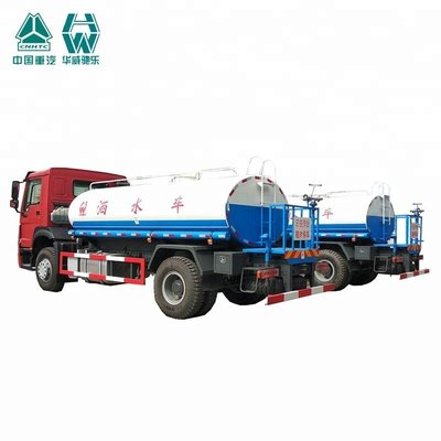 10000 / 20000 Liter SS Water Tank Truck With Spraying Range Wide Feature