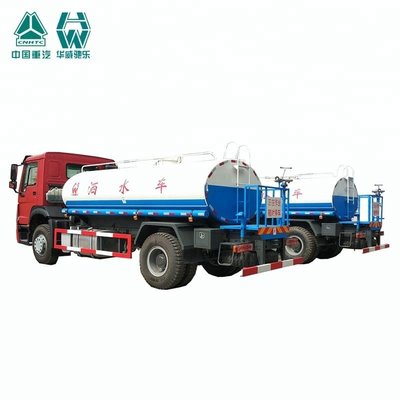 Customized Color Water Tank Truck For Landscape Engineering / Mining Area