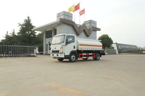 White Fuel Truck Trailer / Bogie Suspension Two Axle Trailer 11500KGS