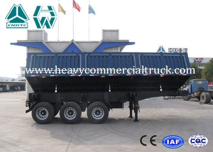 Sinotruck Huawin Carbon Steel SIDE Dump Trailer Truck  34 Cbm 3 Axle 35 Ton