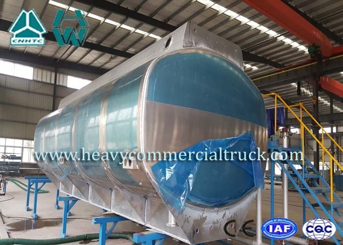 OEM 20CBM Aluminum Alloy Fuel Tank Body , Gasoline Semi Truck
