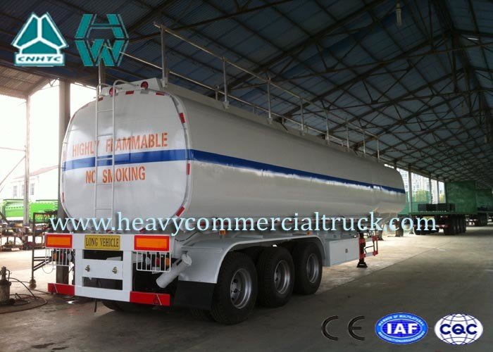 54 m3 High Performance road tank semi trailer  For Oil Carrying 55 Tons - 75 Tons