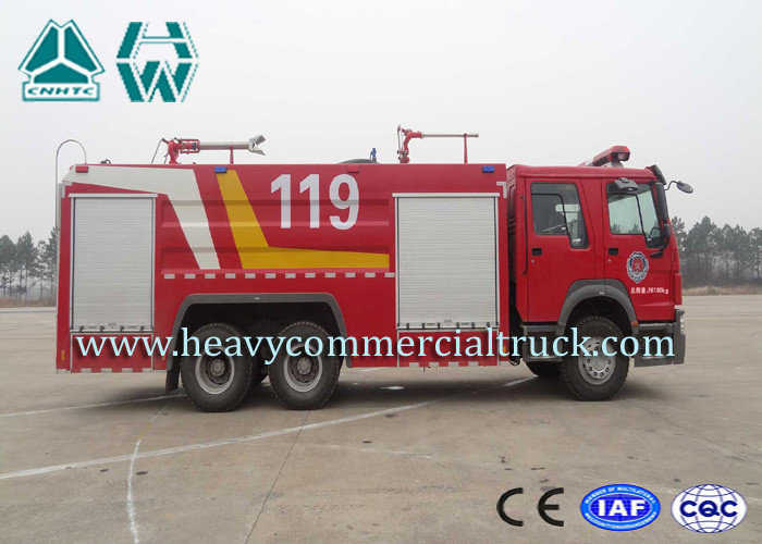 6x4 HOWO Dry Foam Combined Fire Fighting Truck For Petrochemical Enterprise