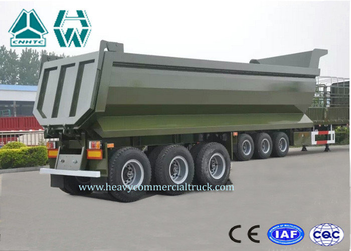 U Shape Aluminium Dump Truck Trailer 40 Ton 25 CBM Heavy Duty High Intensity