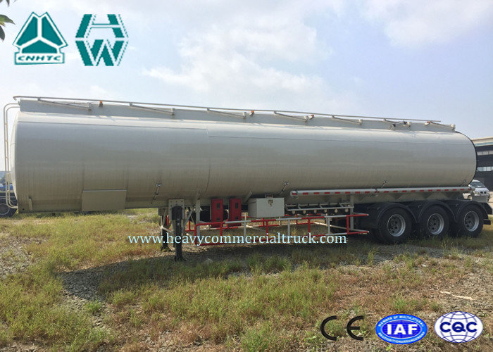 High Capacity Stainless Steel Tanker Trailers , 40000l - 60000l Oil Tanker Trailer