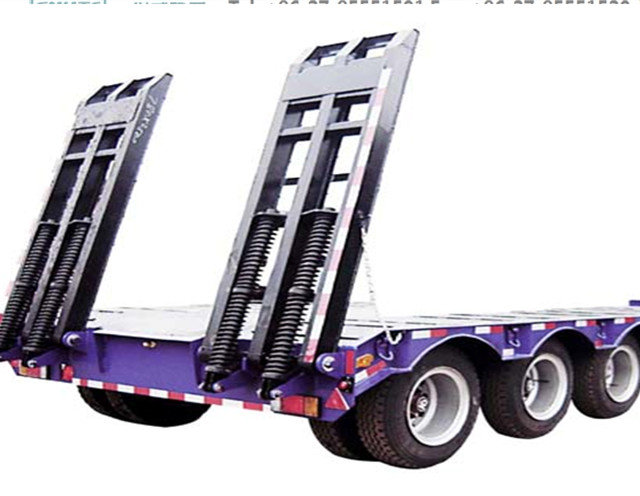 Cancave Platform Low Bed Semi Trailer Mechanical Suspension 16000*1664*3200 Mm